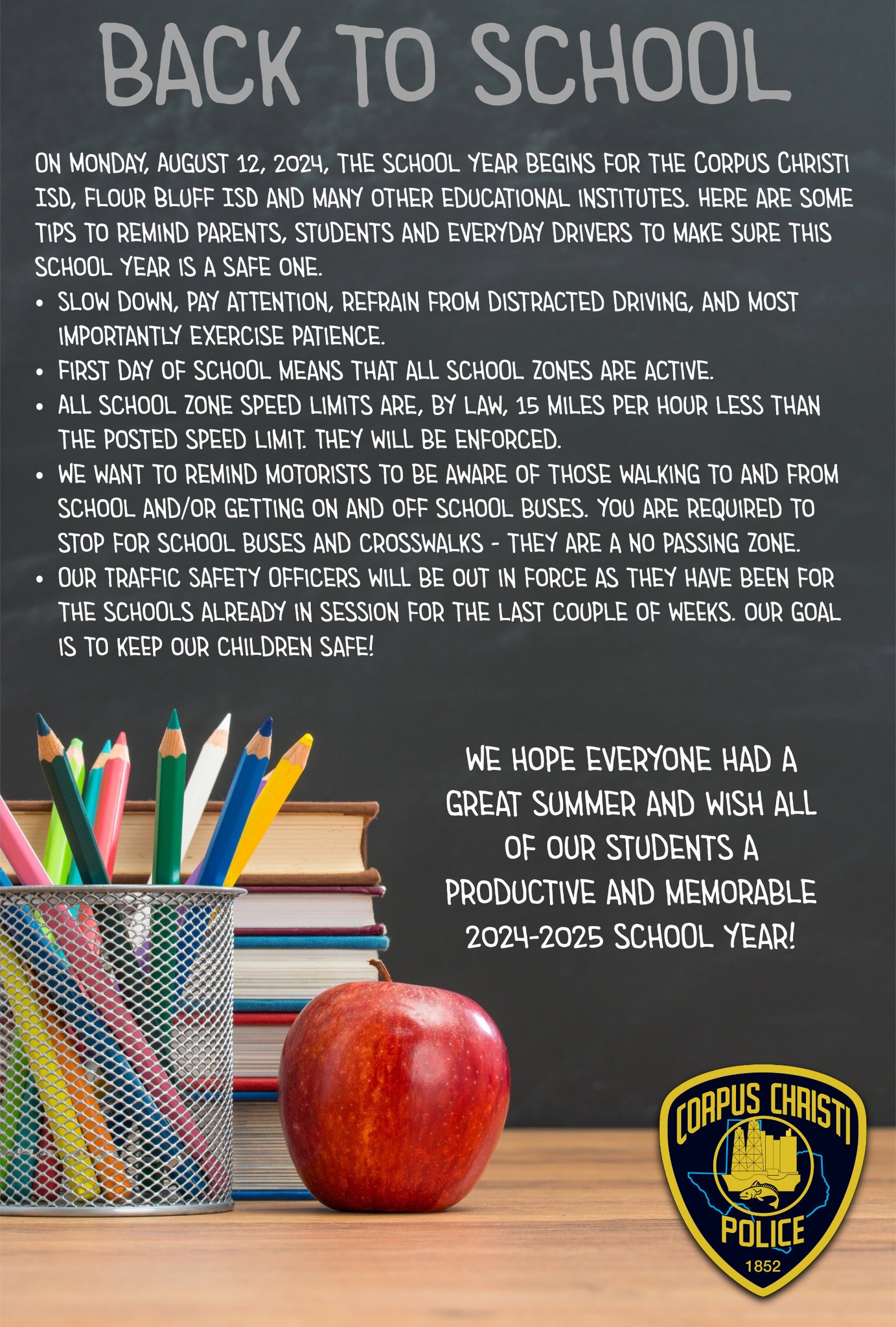 BACK TO SCHOOL | CCPD Blotter